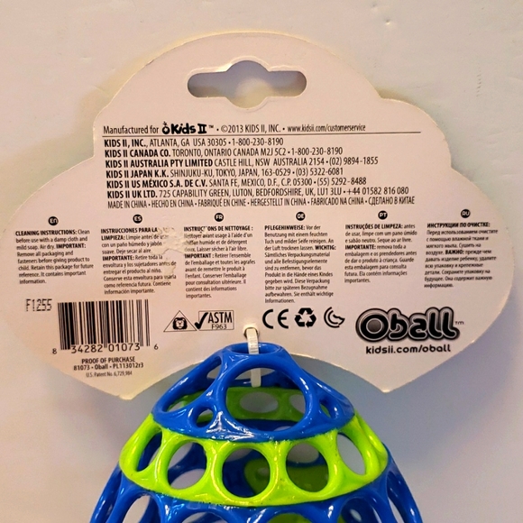 Oball | Toys | 32 Oball Football Blue Green Ages Newborn | Poshmark